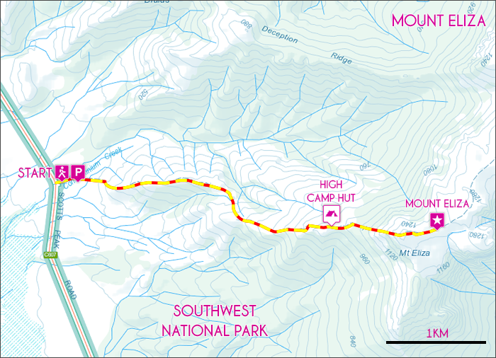 Mount Eliza - Tastrails - Tasmanian Bushwalking Guide