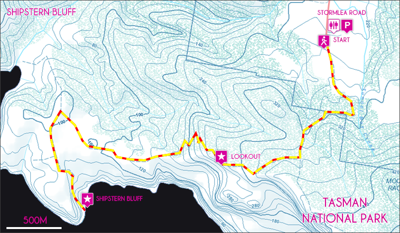 Shipstern Bluff Map – TasTrails.com
