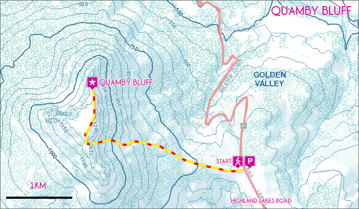 Quamby Bluff – TasTrails.com