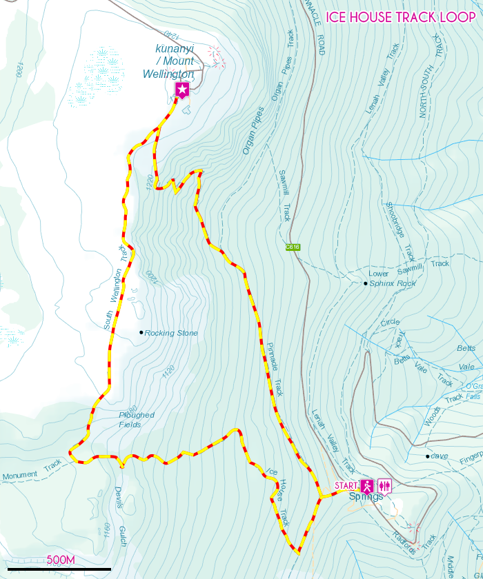 Ice House Loop Map – TasTrails.com